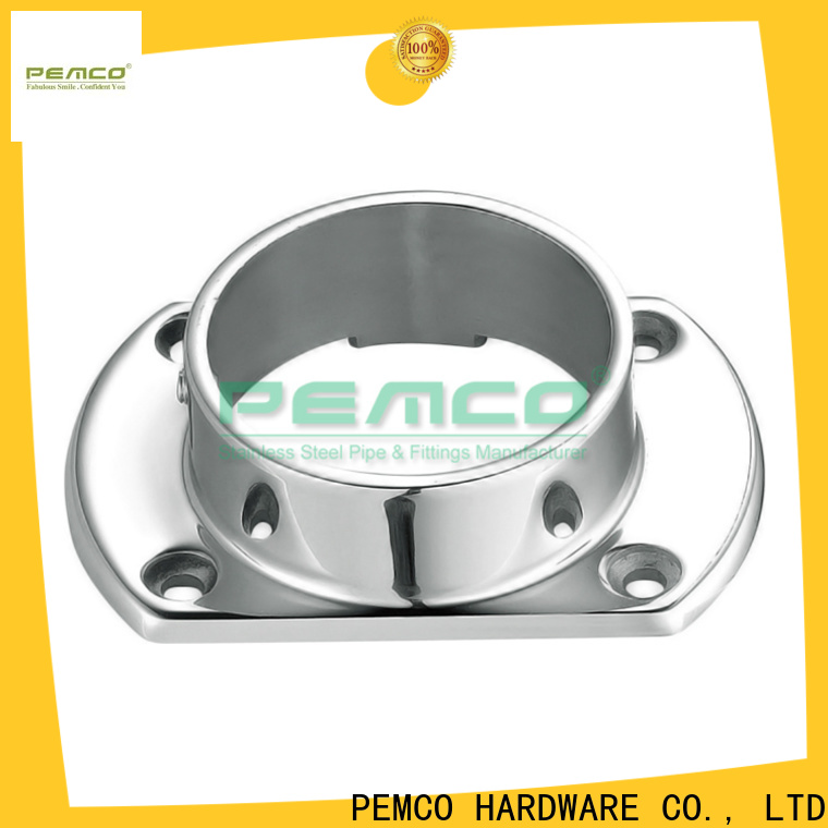 stable handrail base flange company for stair | PEMCO Stainless Steel